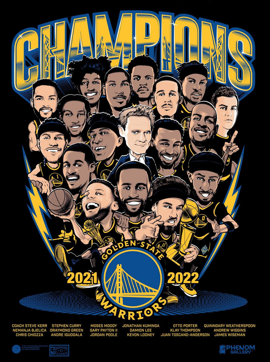 Golden State Warriors 2022 NBA Championship Deluxe Framed Print ...