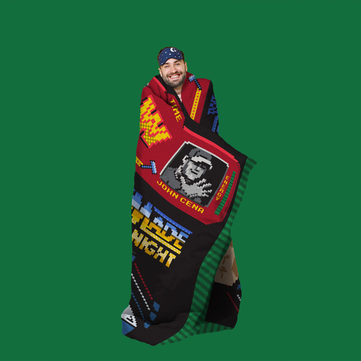 Sleep Squad WWE John Cena 60” x 80” Raschel Plush Blanket - Hustle Loy ...